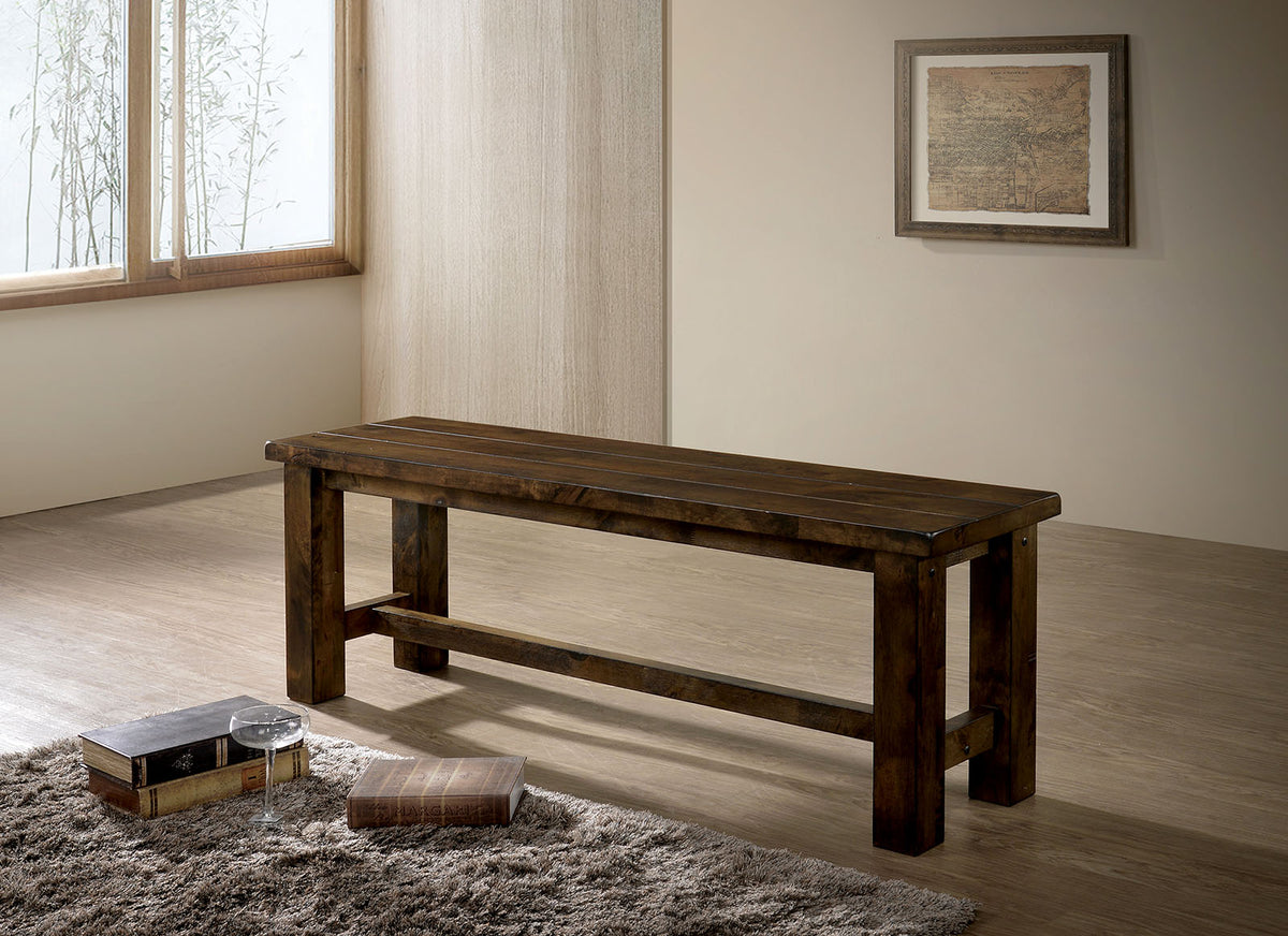 Kristen Rustic Oak Bench – Island Furniture of Jamaica