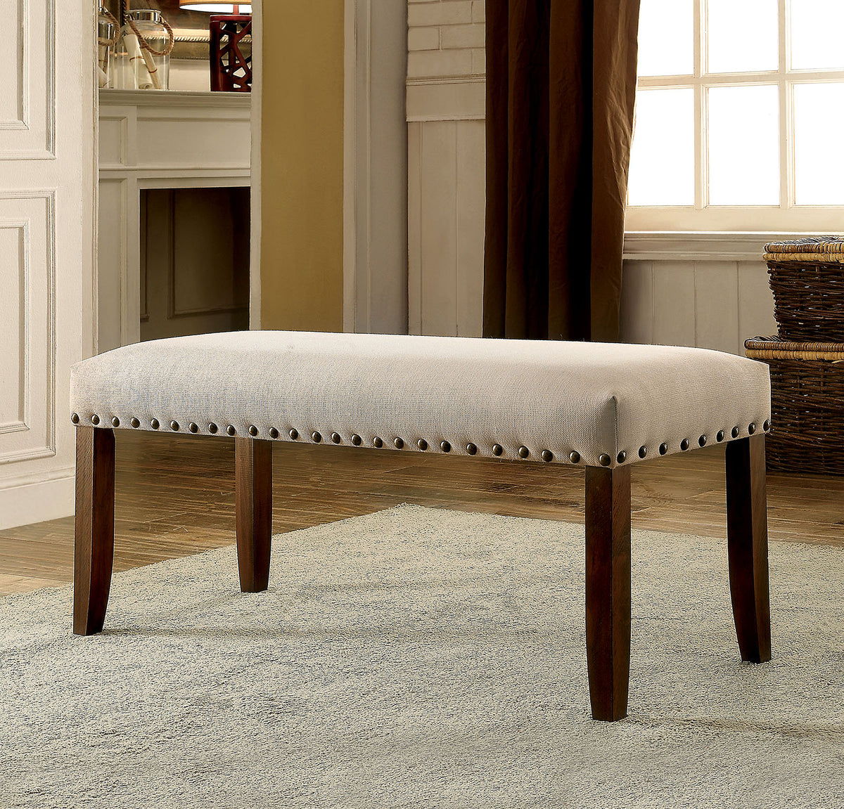 BRENTFORD Ivory Fabric Bench – Island Furniture of Jamaica